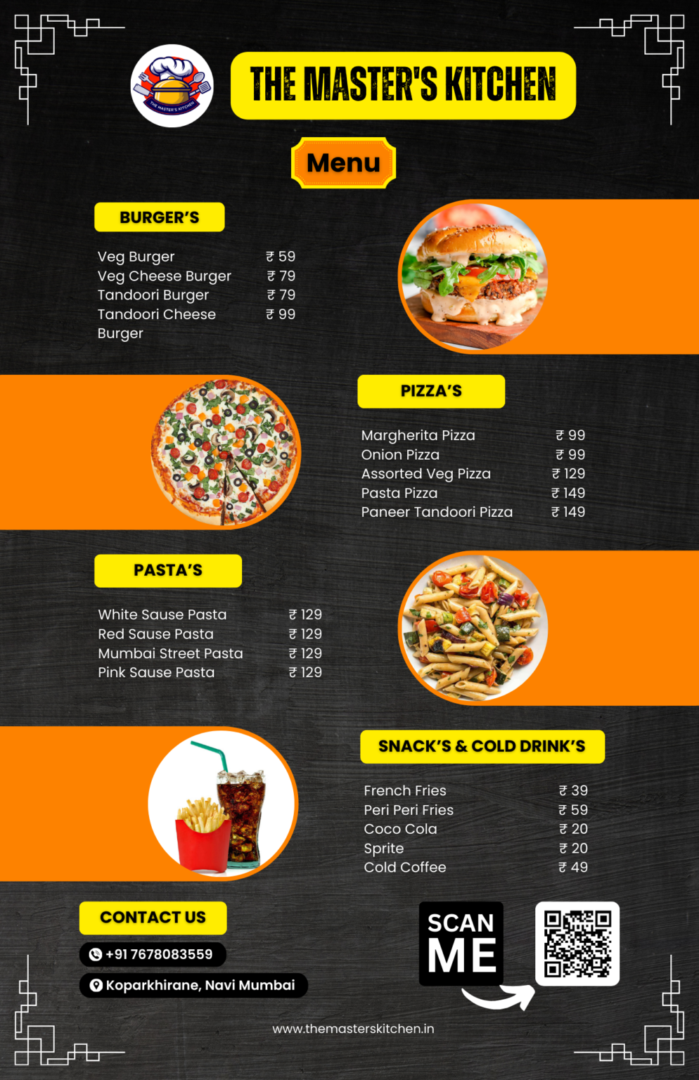 "Our Menu | The Masters Kitchen - Cloud Kitchen & Restaurant"